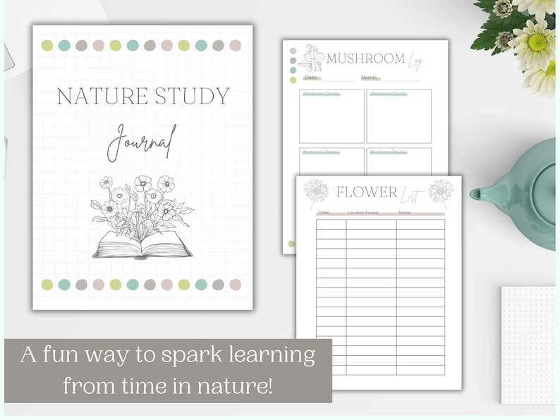Printable Nature Journal | Homeschool Preschool Nature Learning ...