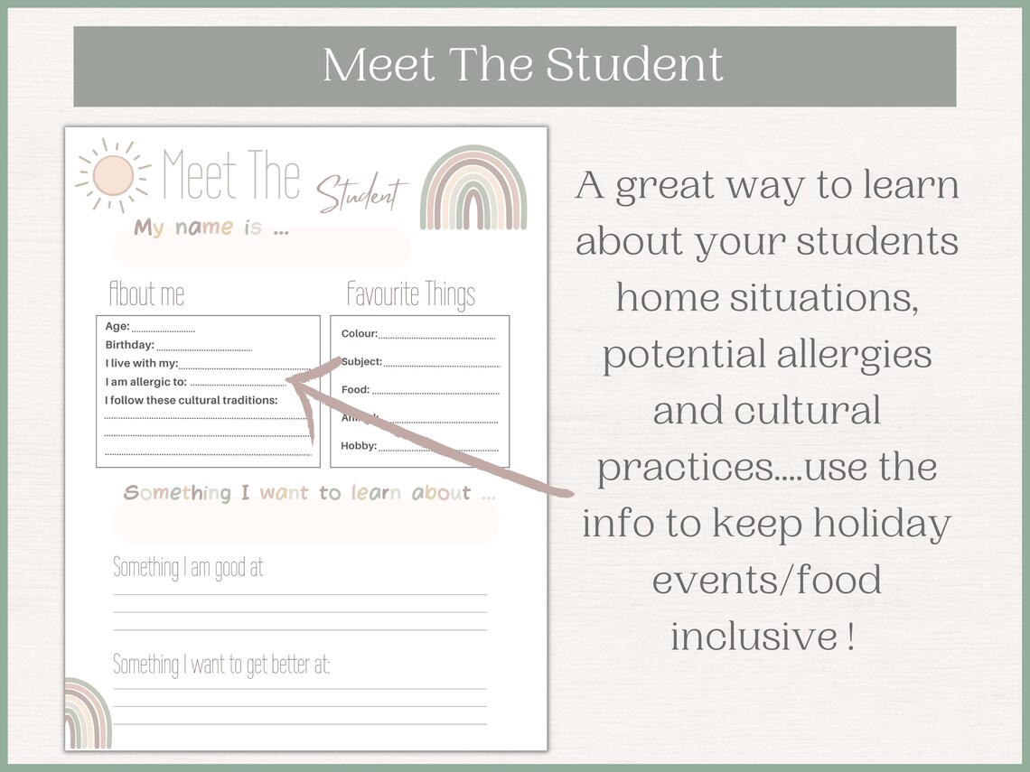 Meet the Teacher and Meet the Student, Editable Classroom Templates ...