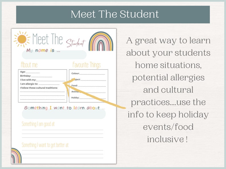 Meet the Teacher and Meet the Student, Editable Classroom Templates ...