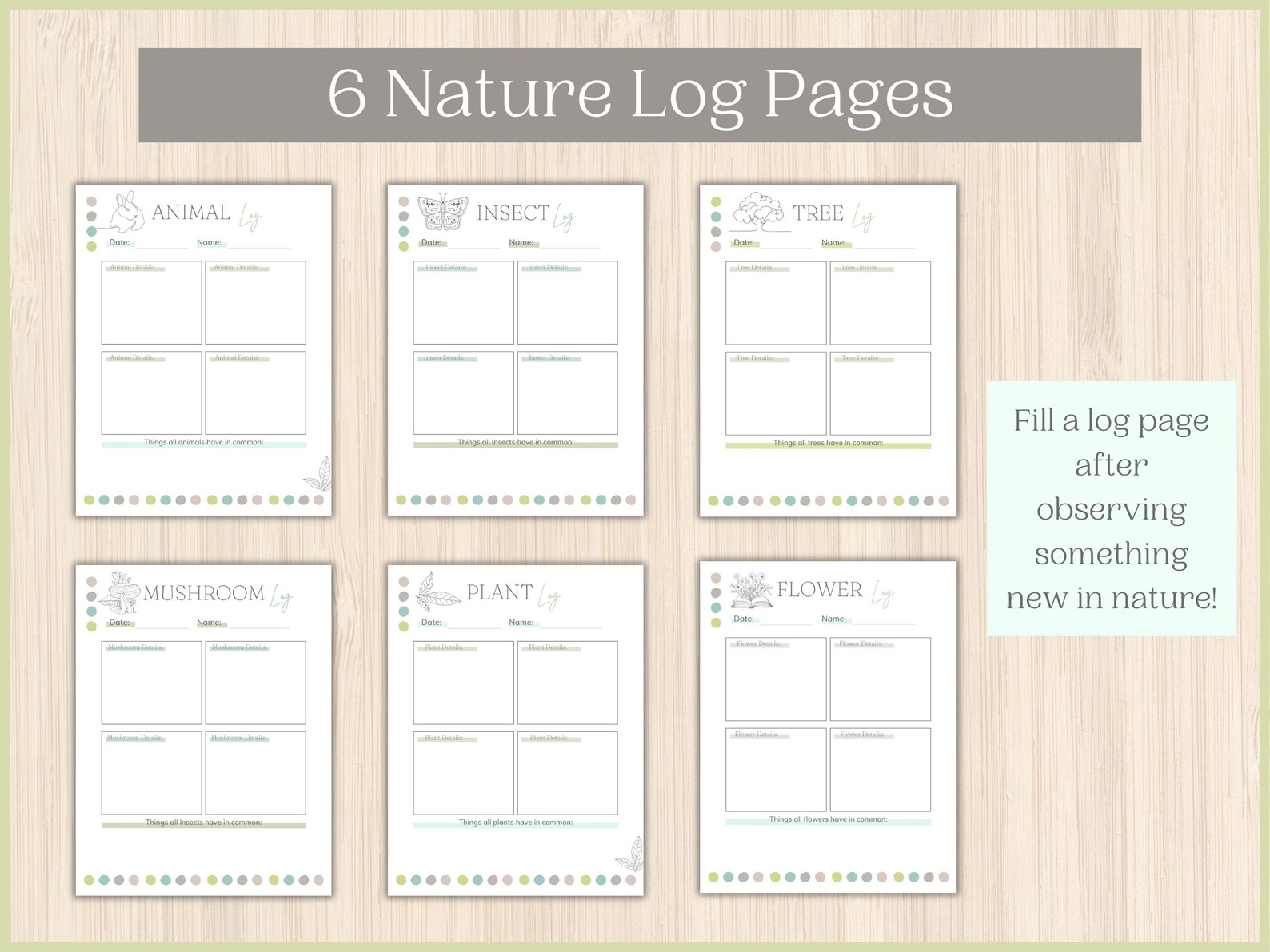 Printable Nature Journal | Homeschool Preschool Nature Learning ...