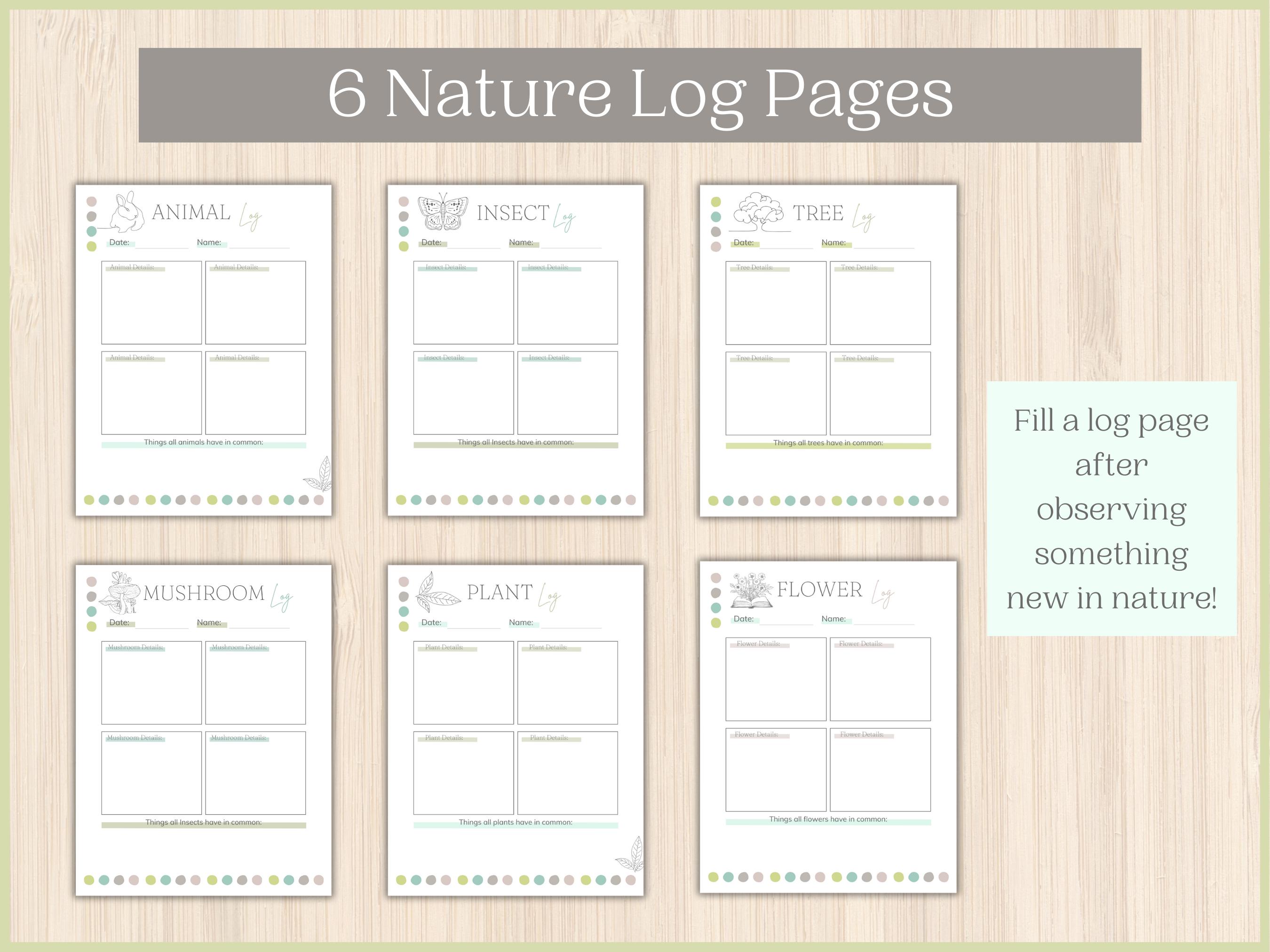 Printable Nature Journal | Homeschool Preschool Nature Learning ...