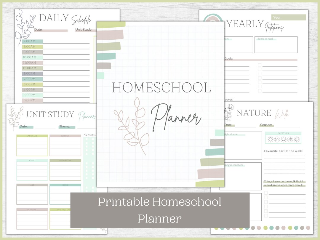 Homeschool Planner Printable | Montessori Inspired Lesson Planner - Etsy