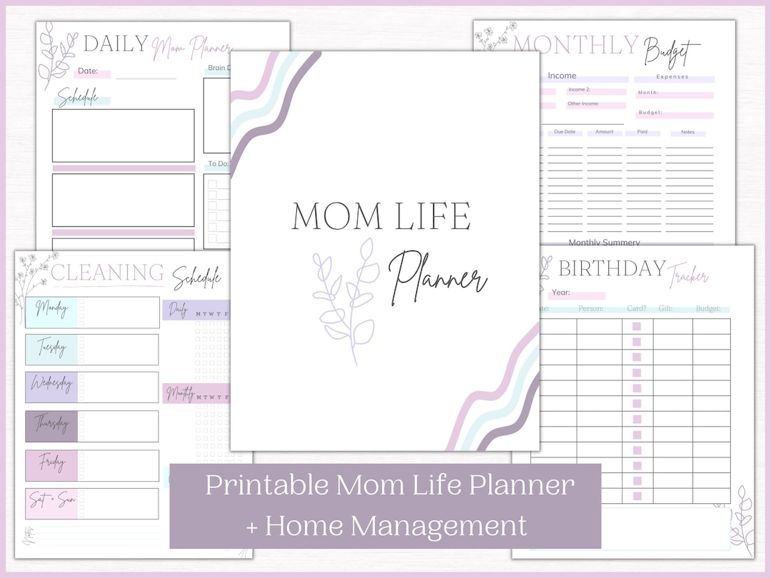 Mom Life Household Planner | ADHD Planner for Home Management ...