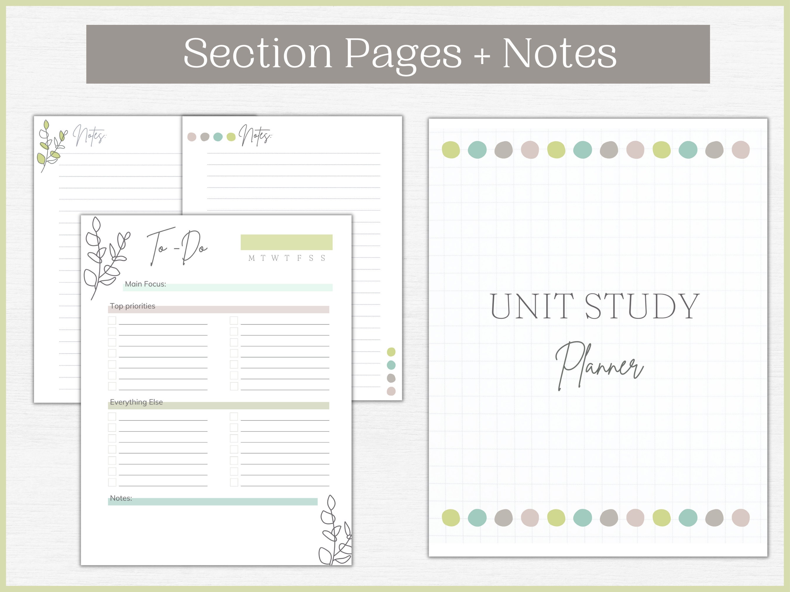 Homeschool Planner Printable Montessori Inspired Lesson Planner - Etsy