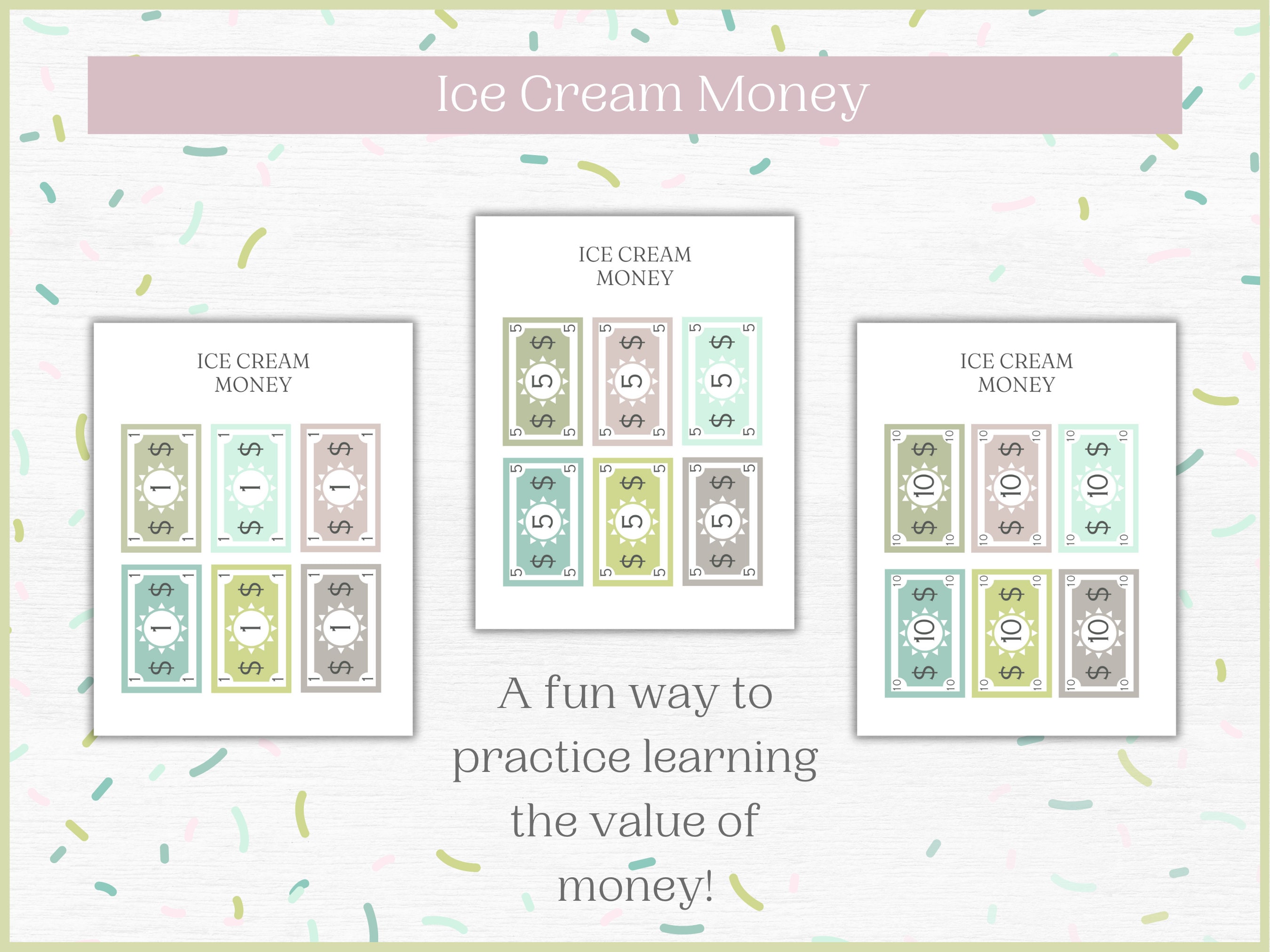 Ice Cream Shop Dramatic Play Printables | Summer Activities | Pretend ...