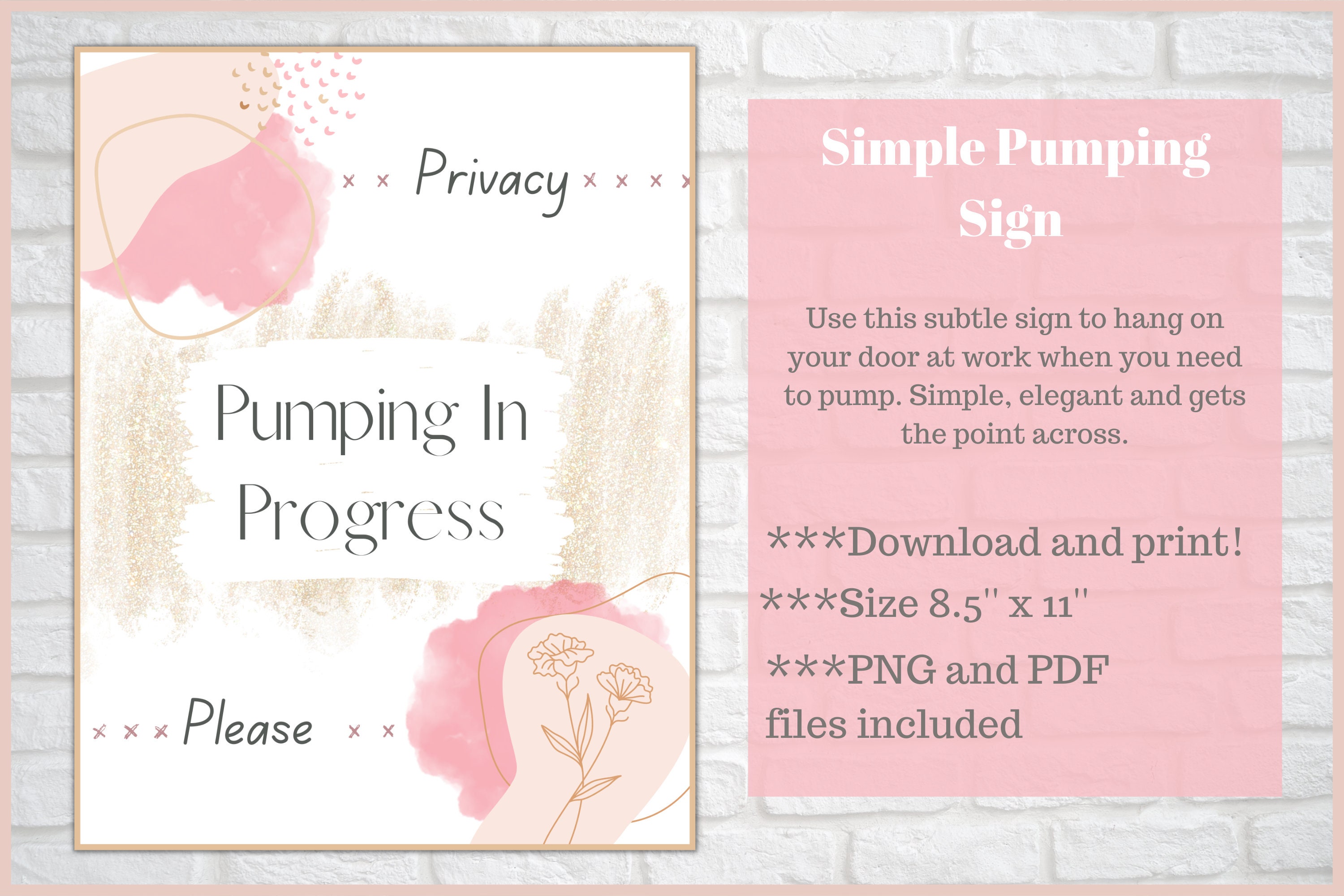 Printable Pumping in Progress Sign | Printable Breastfeeding Sign ...