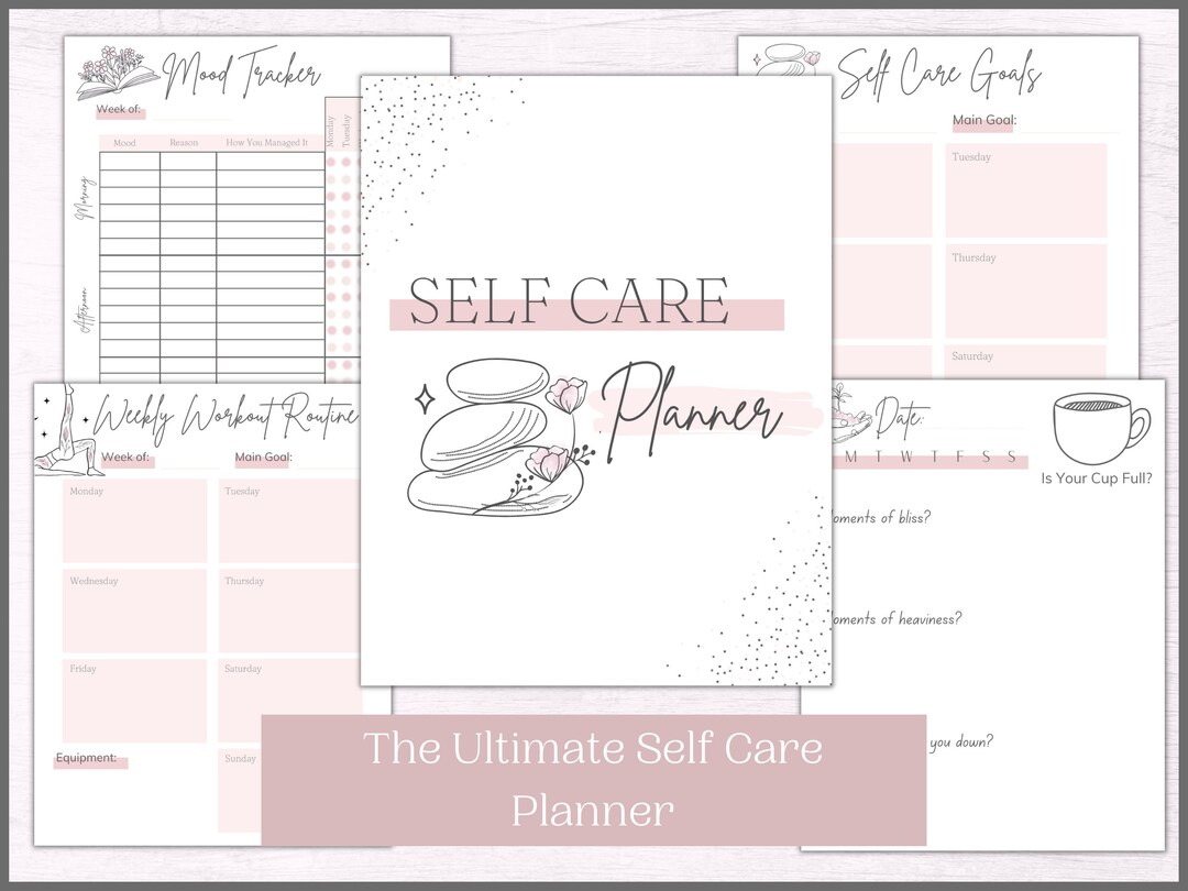 Self Care Journal and Self Care Planner Wellness Journal and Habit ...