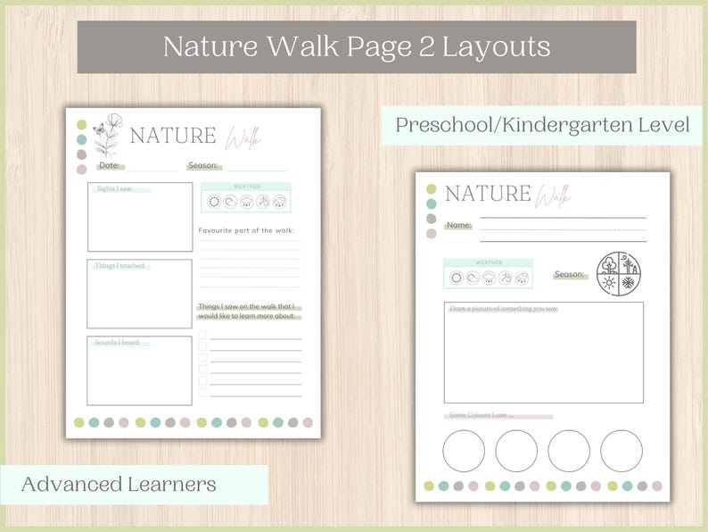 Printable Nature Journal | Homeschool Preschool Nature Learning ...
