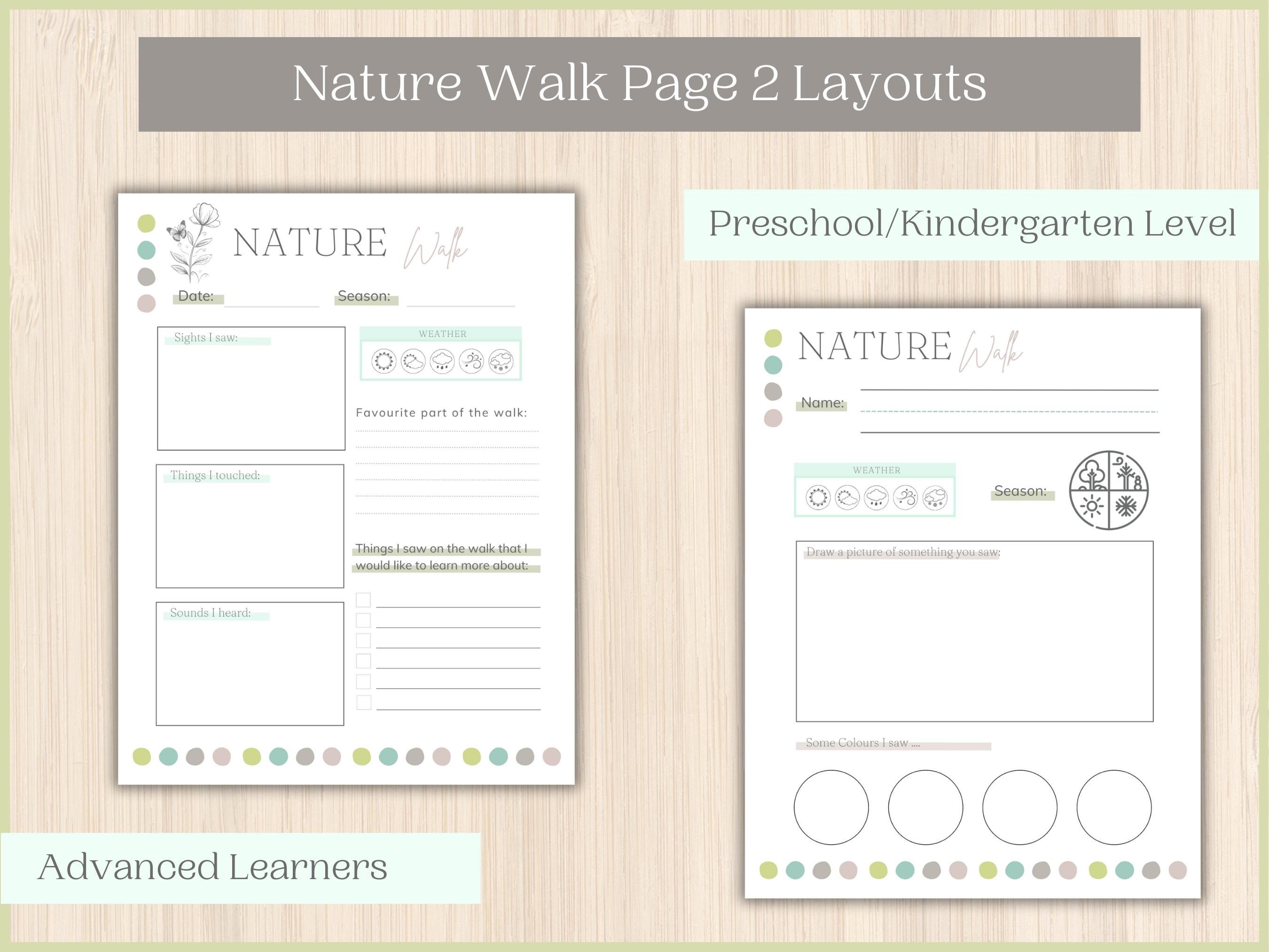 Printable Nature Journal | Homeschool Preschool Nature Learning ...