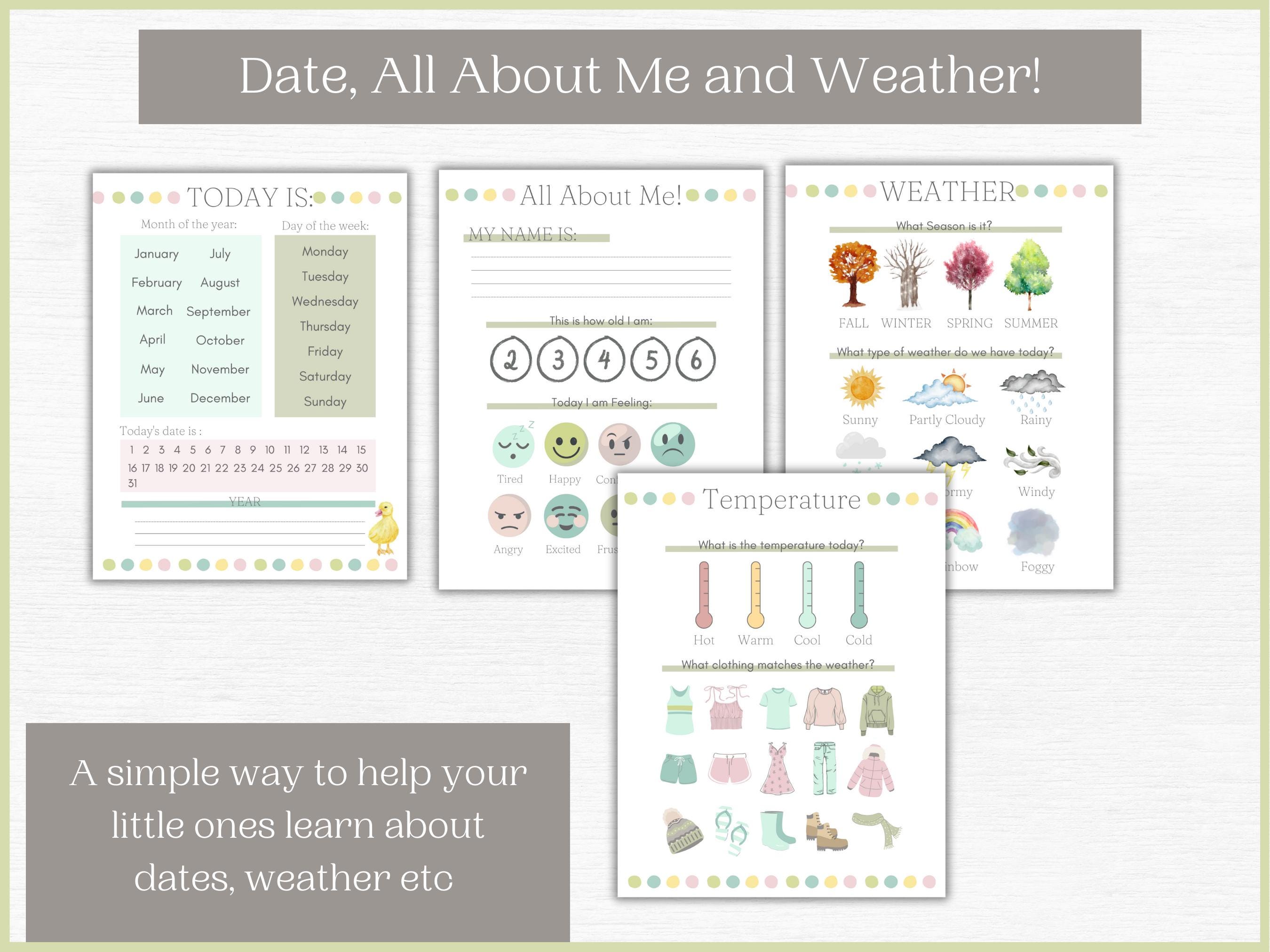 Homeschool Preschool Spring Morning Menu Printable | Morning Menu Pages ...