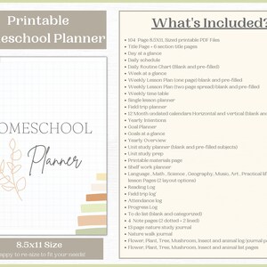 Homeschool Planner Printable | Montessori Inspired Lesson Planner - Etsy