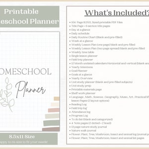 Homeschool Planner Printable | Montessori Inspired Lesson Planner - Etsy