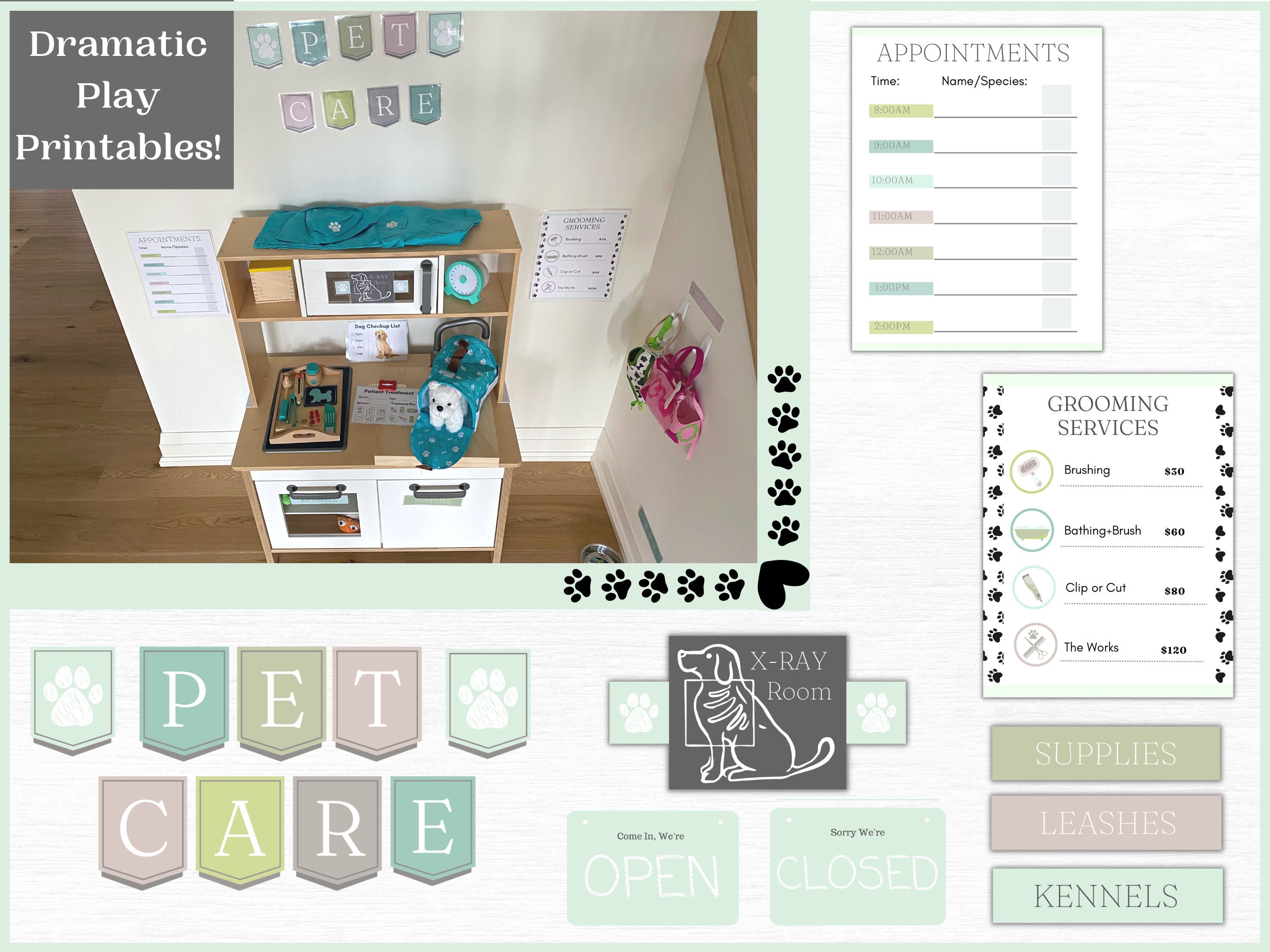 Pet Themed Unit Study Bundle Vet Clinic Dramatic Play Printables ...