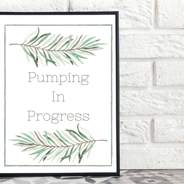 Pumping in Progress Printable - Etsy