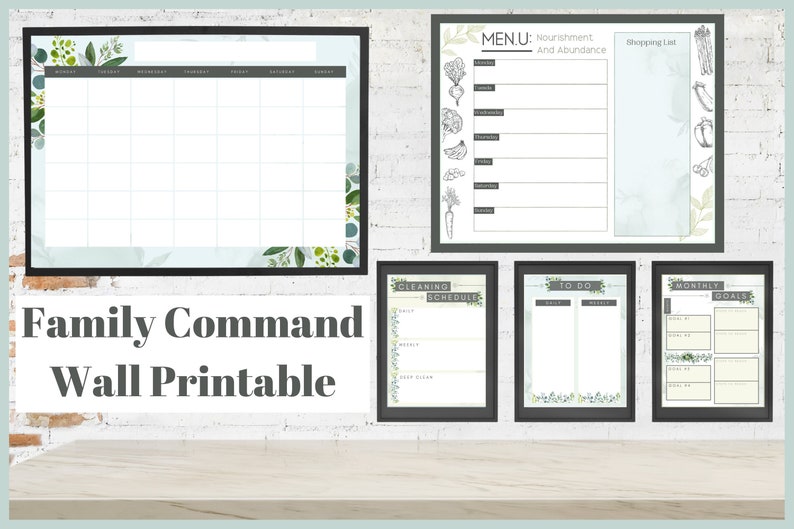 Family Organization Command Center Printable | Wall Planner Printable ...