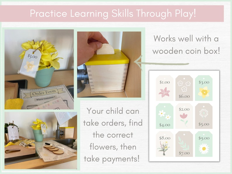 Flower Shop Printable Dramatic Play Kit | Pretend Play Flower Shop Kit ...