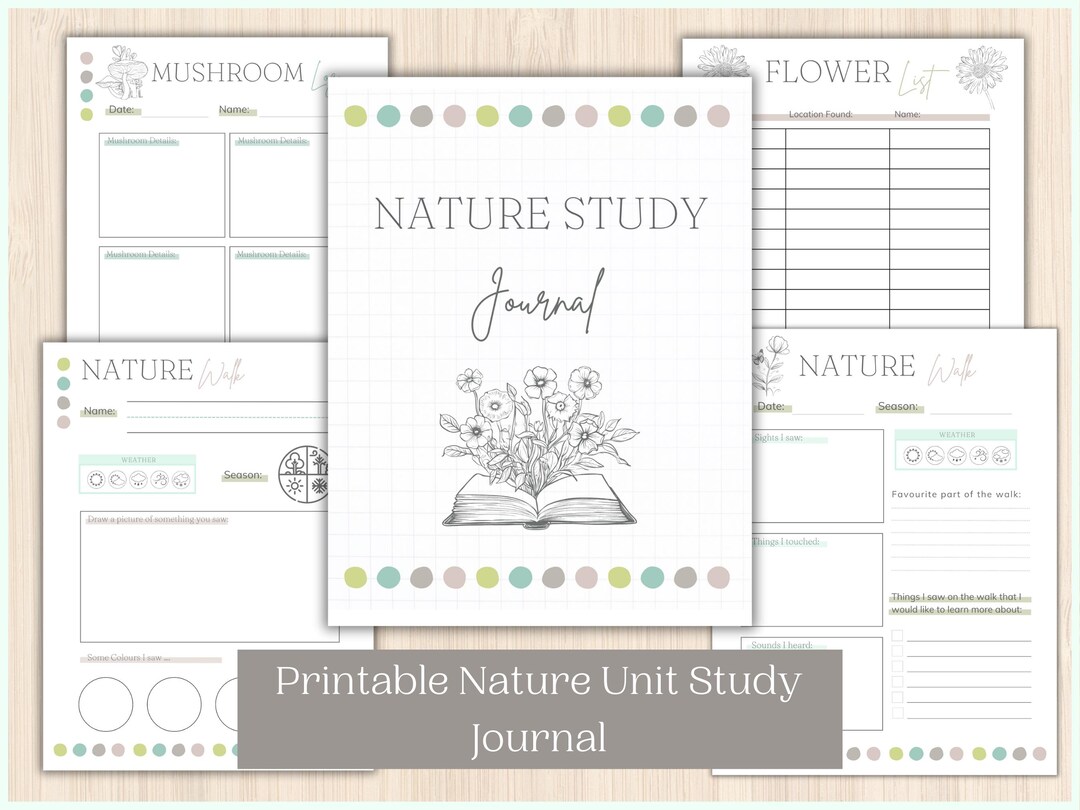 Printable Nature Journal | Homeschool Preschool Nature Learning ...