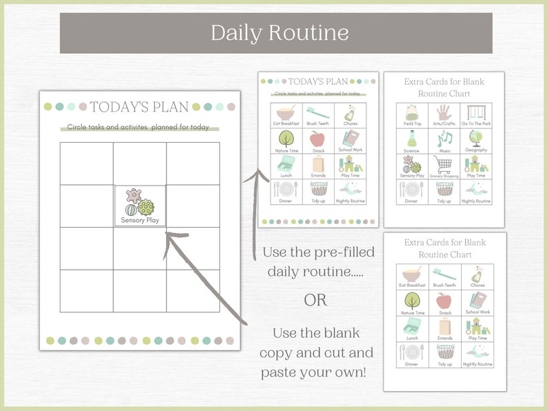 Homeschool Preschool Morning Menu Printable | Morning Menu Pages | Busy ...