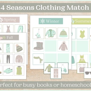 Printable Busy Book Activity | Seasonal Clothing Sorting | Montessori ...