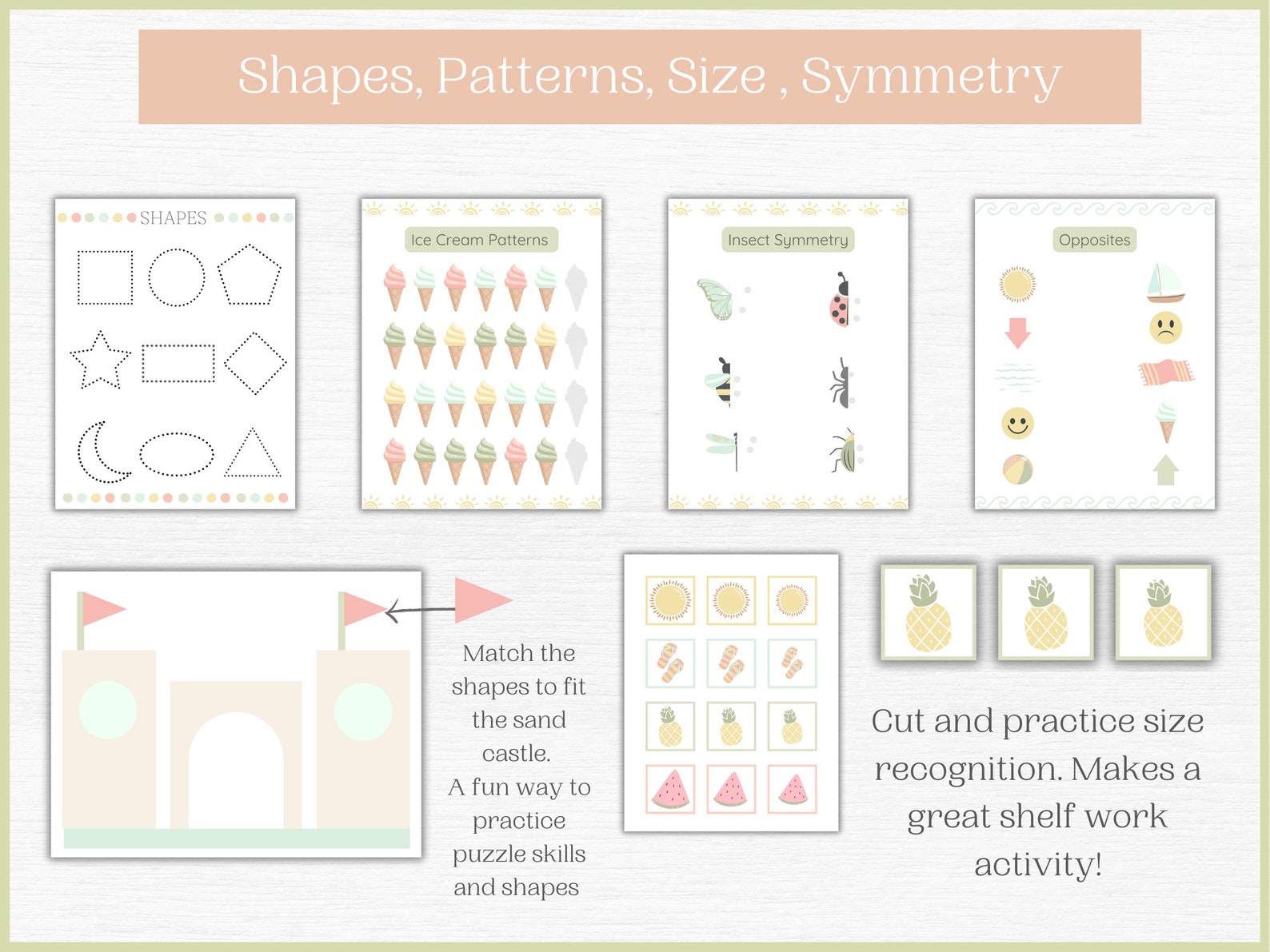 Printable Summer Themed Kindergarten Activities | Homeschool Preschool ...