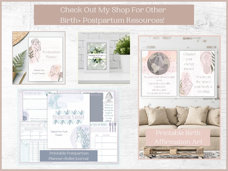 Editable Birth Plan Template Printable Birthing Plan | Etsy UK