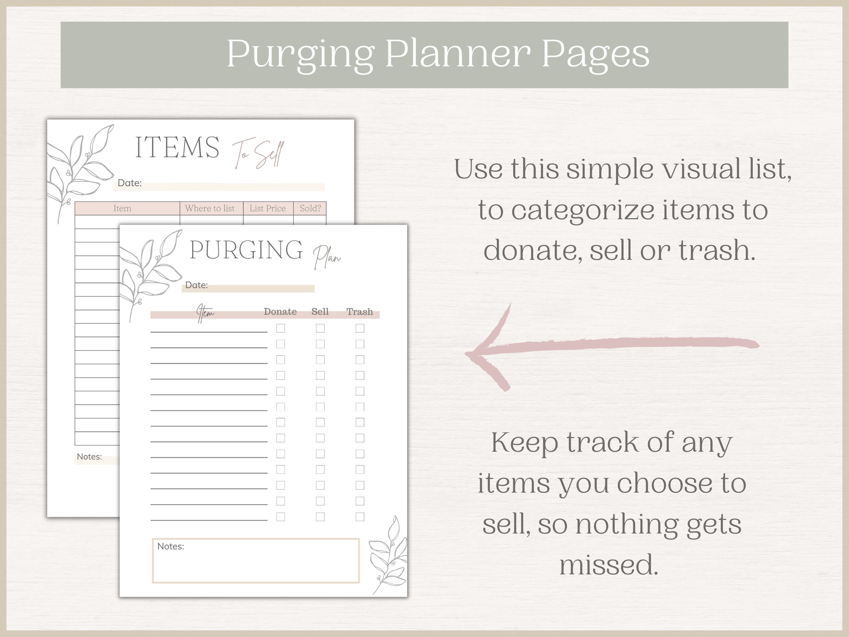 Printable Editable Declutter Checklists Declutter Planner - Etsy