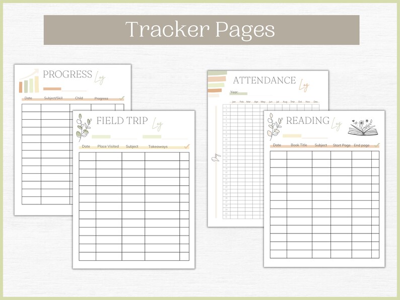 Homeschool Planner Printable Montessori Inspired Lesson Planner - Etsy