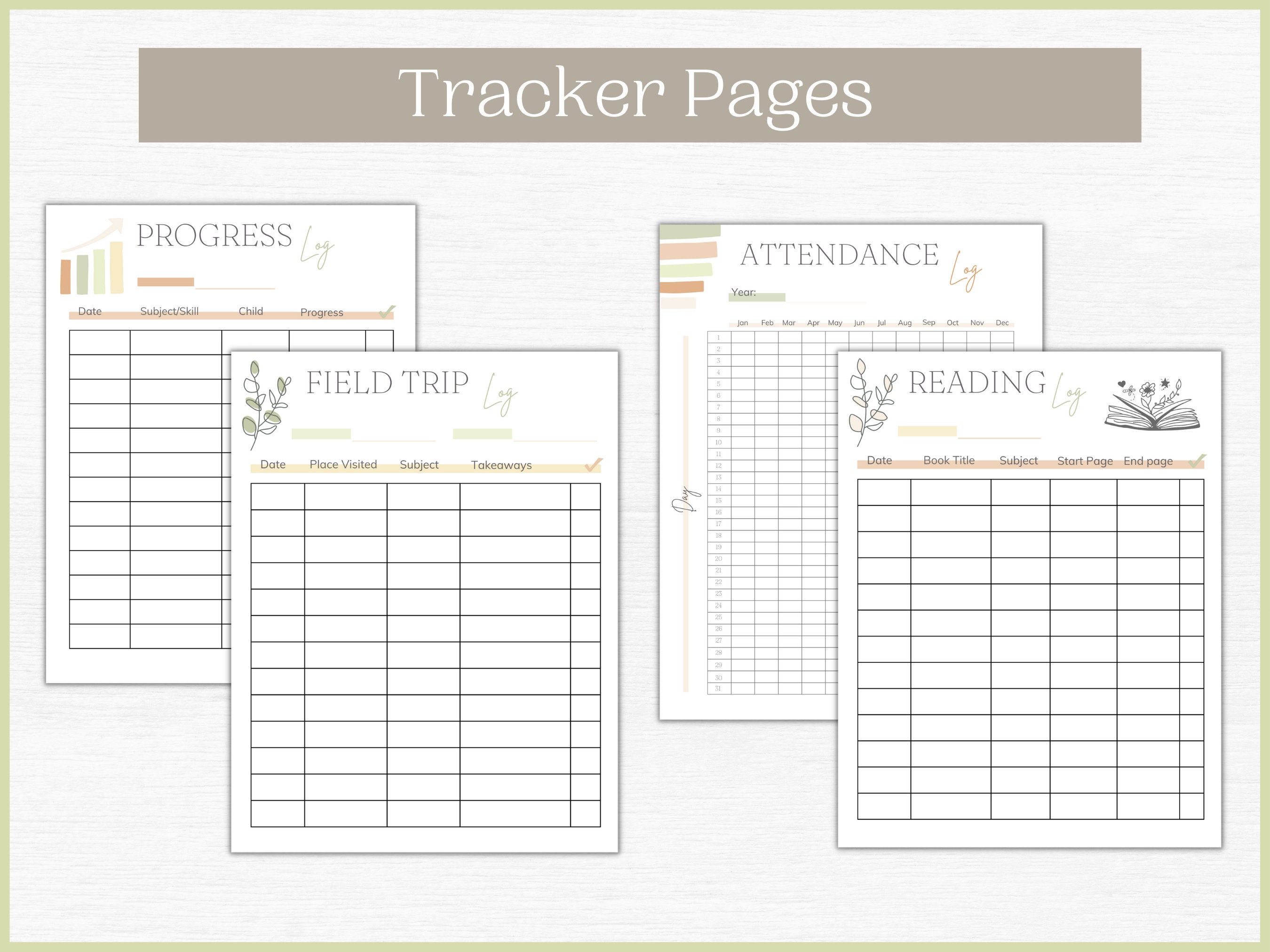 Homeschool Planner Printable Montessori Inspired Lesson Planner - Etsy