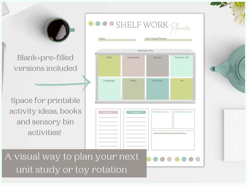 Montessori Shelf Work Lesson Planner | Homeschool Planner Printable ...
