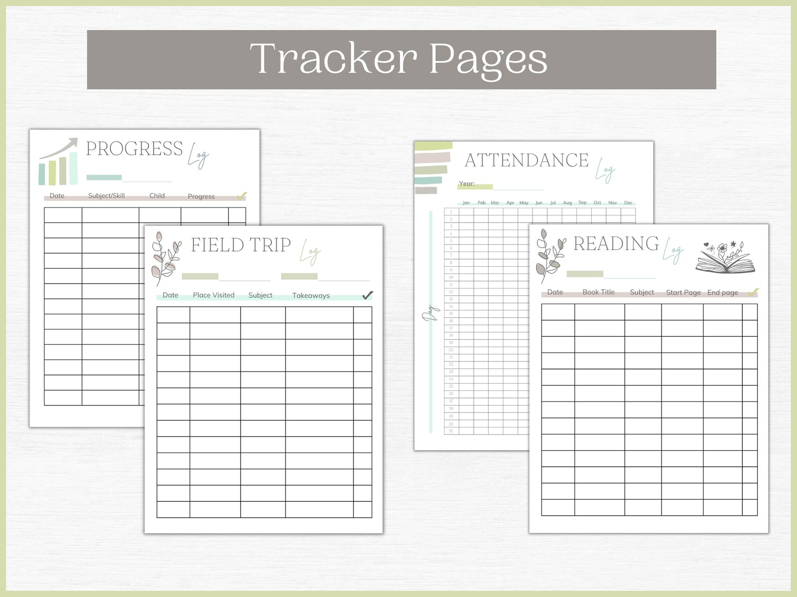 Homeschool Planner Printable | Montessori Inspired Lesson Planner - Etsy