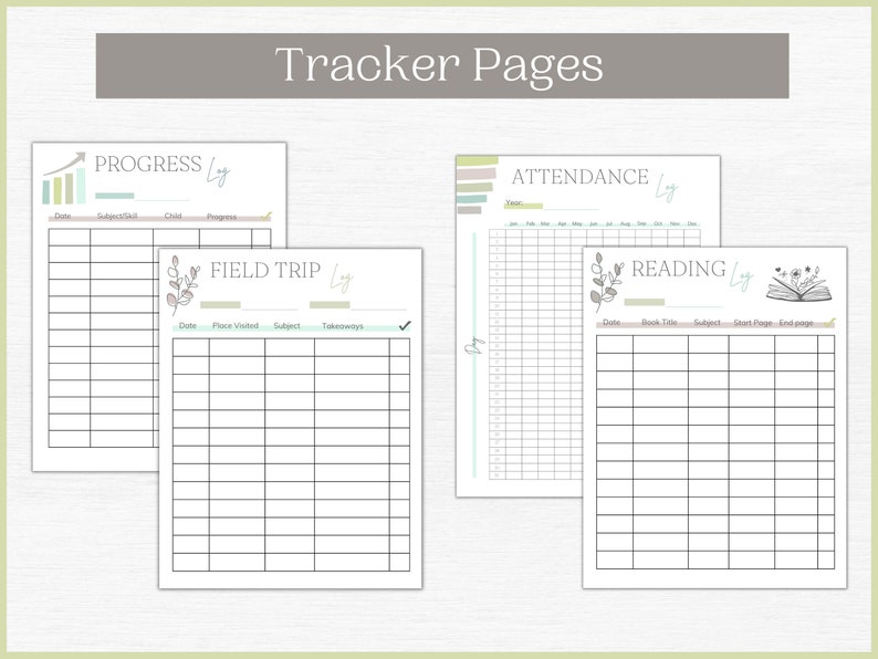 Homeschool Planner Printable Montessori Inspired Lesson Planner - Etsy