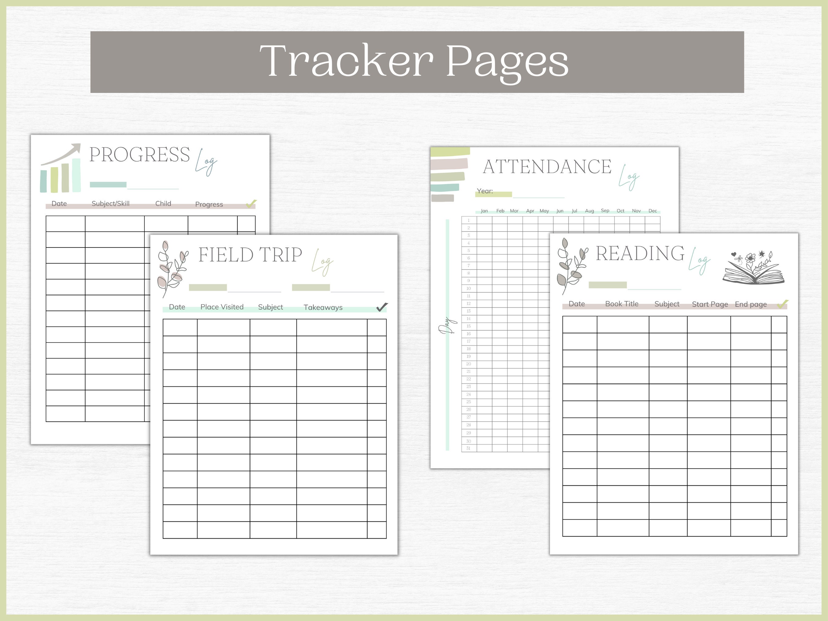 Homeschool Planner Printable | Montessori Inspired Lesson Planner - Etsy