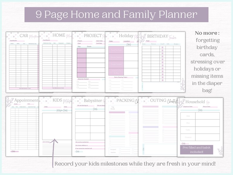 Mom Life Household Planner ADHD Planner for Home Management - Etsy