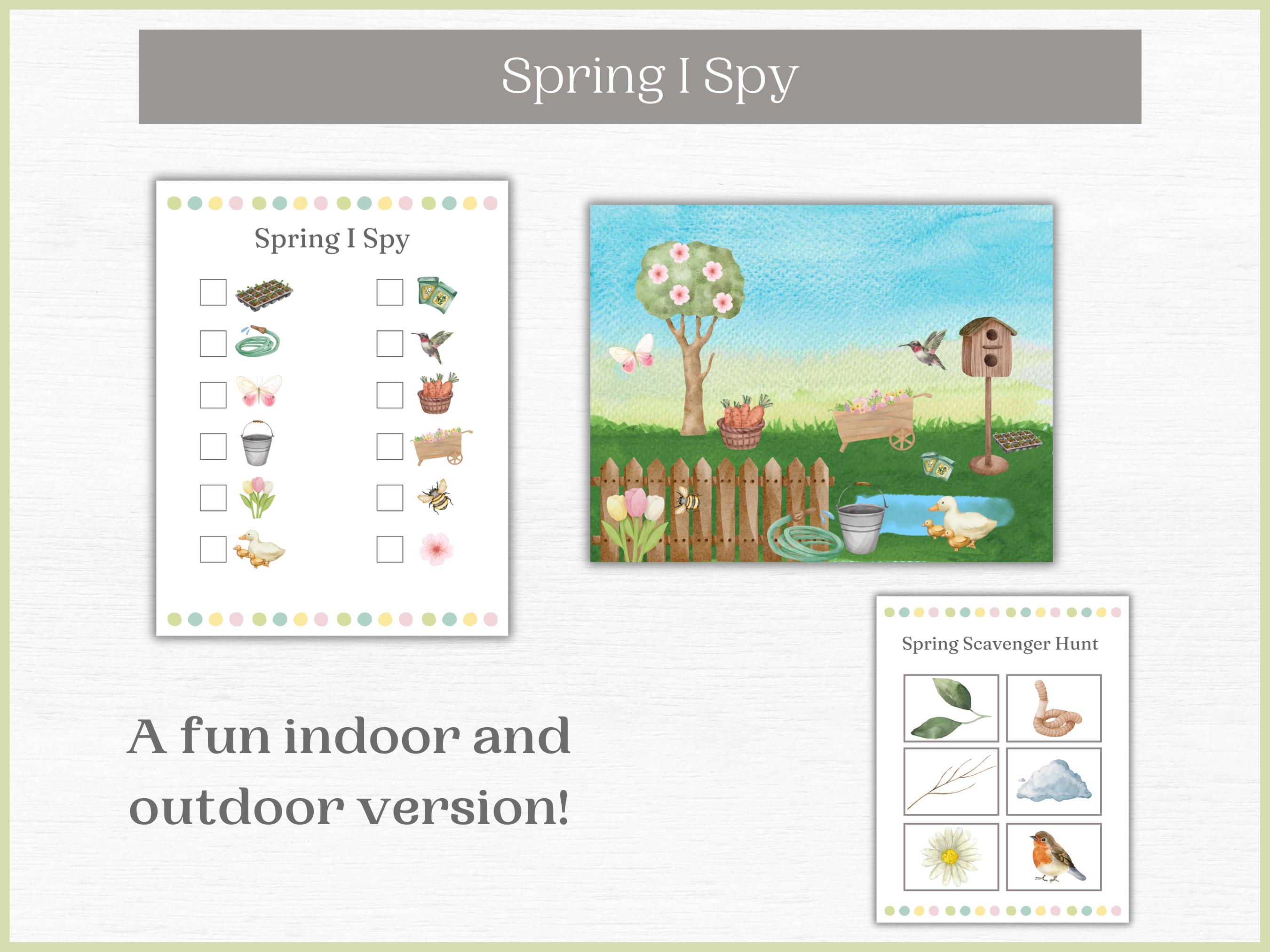 Homeschool Preschool Spring Morning Menu Printable | Morning Menu Pages ...