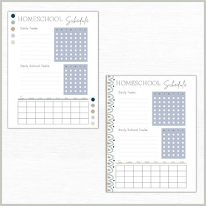 Editable Homeschool Schedule Template | Weekly Schedule and Chore Chart ...