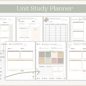 Homeschool Planner Printable | Montessori Inspired Lesson Planner - Etsy