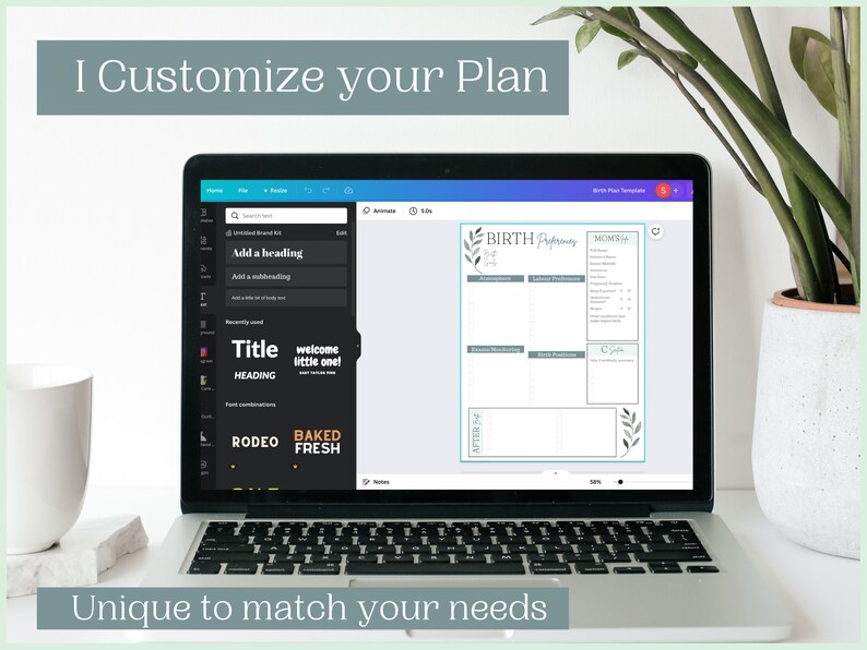 Custom Birth Plan Template - Etsy