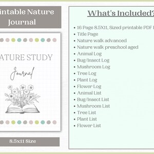 Printable Nature Journal | Homeschool Preschool Nature Learning ...