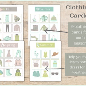 Printable Busy Book Activity | Seasonal Clothing Sorting | Montessori ...