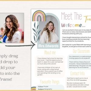 Meet the Teacher and Meet the Student, Editable Classroom Templates ...