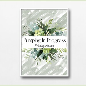 Printable Pumping in Progress Sign | Printable Breastfeeding Sign ...