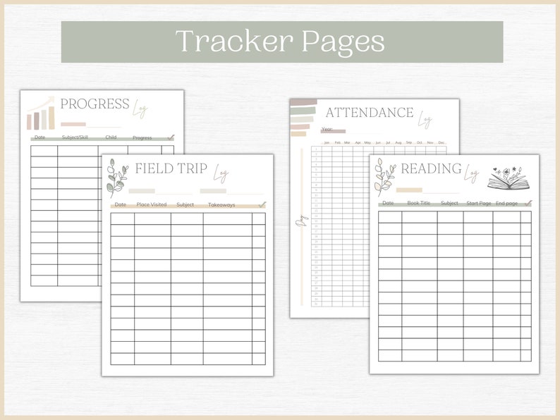 Homeschool Planner Printable Montessori Inspired Lesson Planner - Etsy