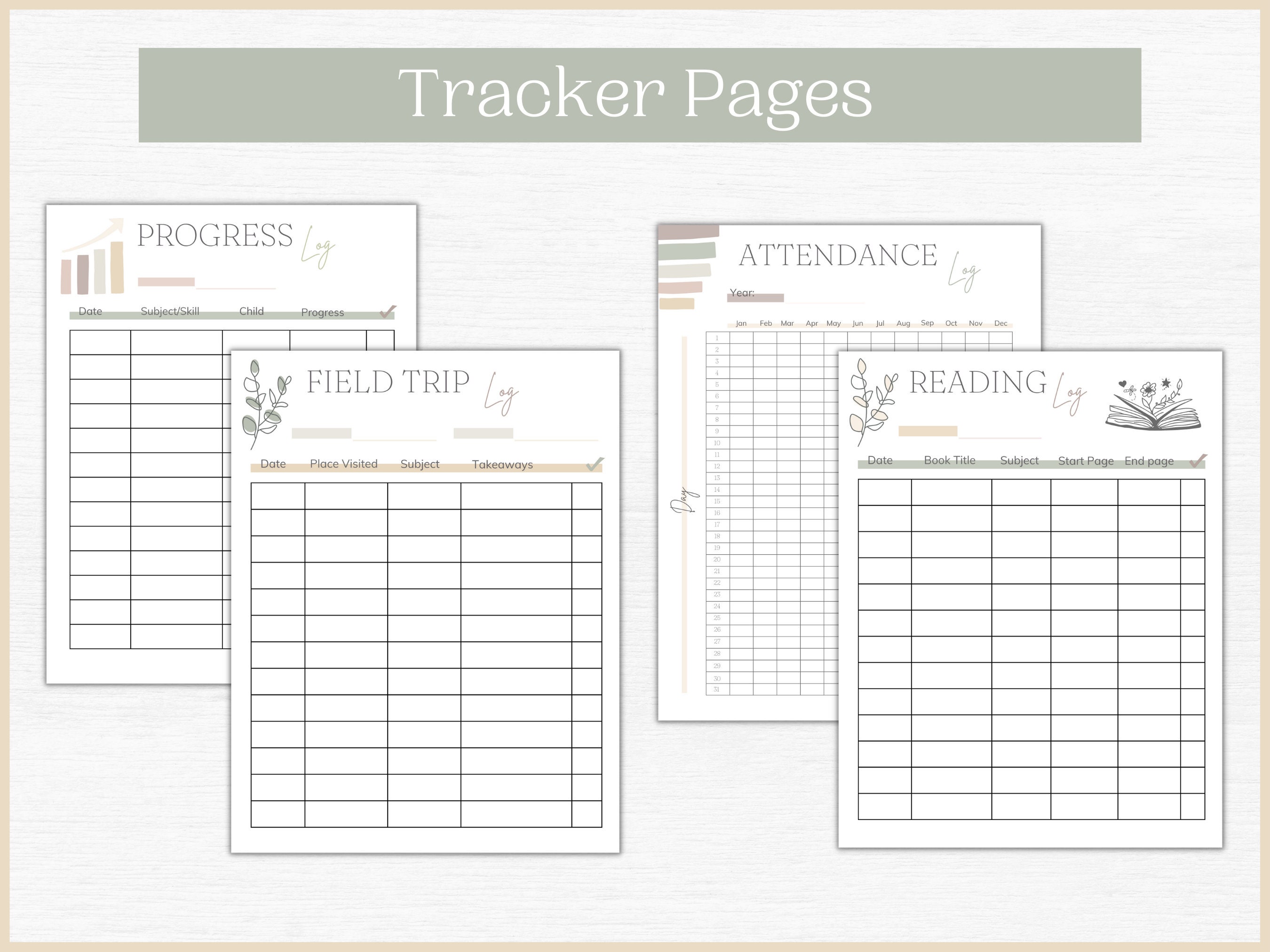 Homeschool Planner Printable Montessori Inspired Lesson Planner - Etsy