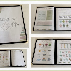Homeschool Preschool Morning Menu Printable | Morning Menu Pages | Busy ...