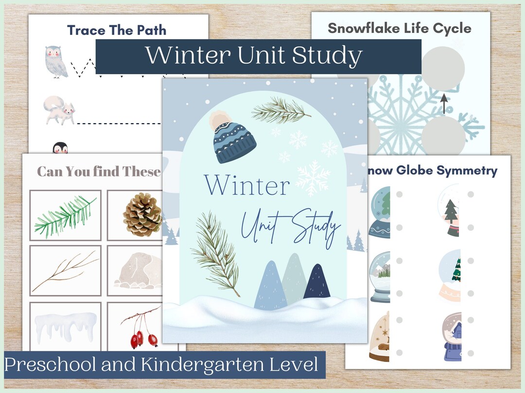 Winter Unit Study Printable Bundle | Montessori Preschool Worksheets ...