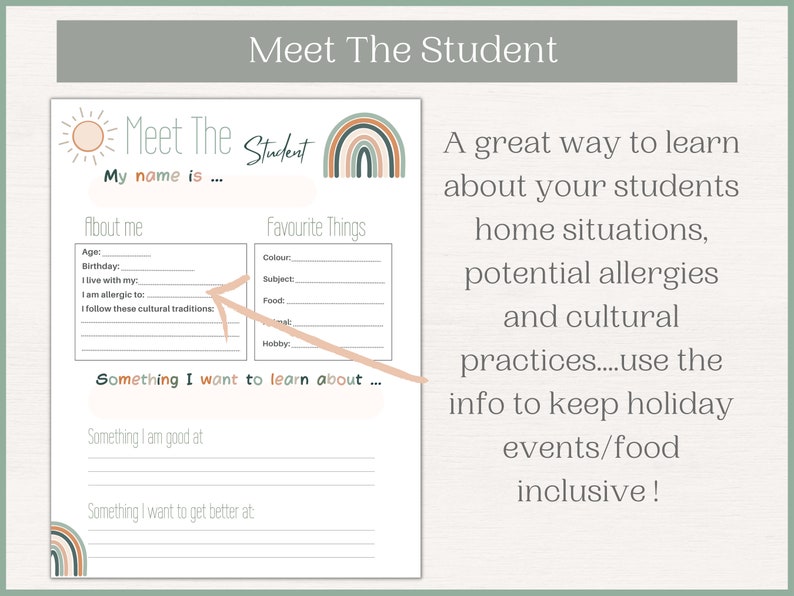 Meet the Teacher and Meet the Student, Editable Classroom Templates ...