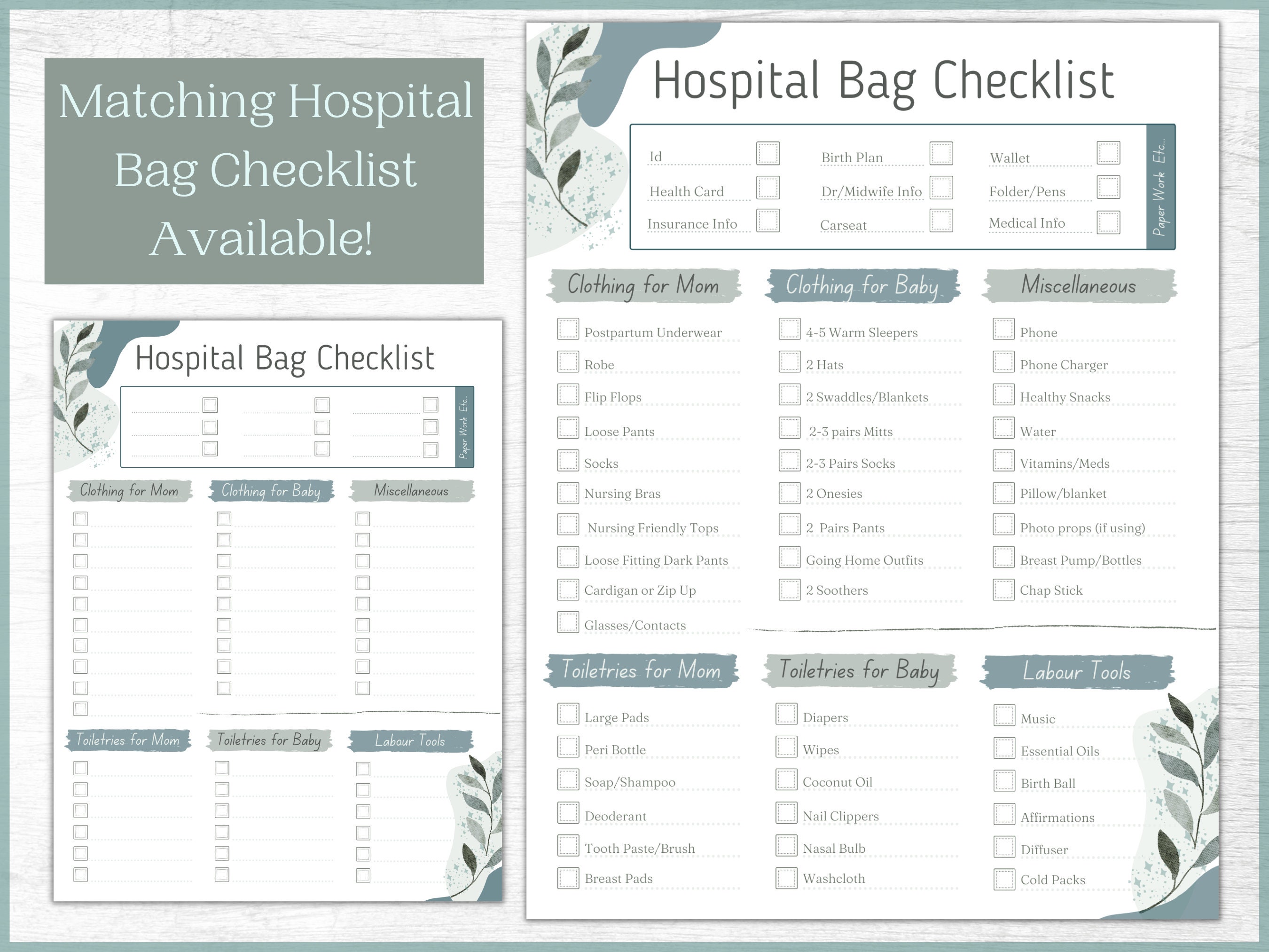 Editable Birth Plan Template |printable Birth Plan and Checklist - Etsy