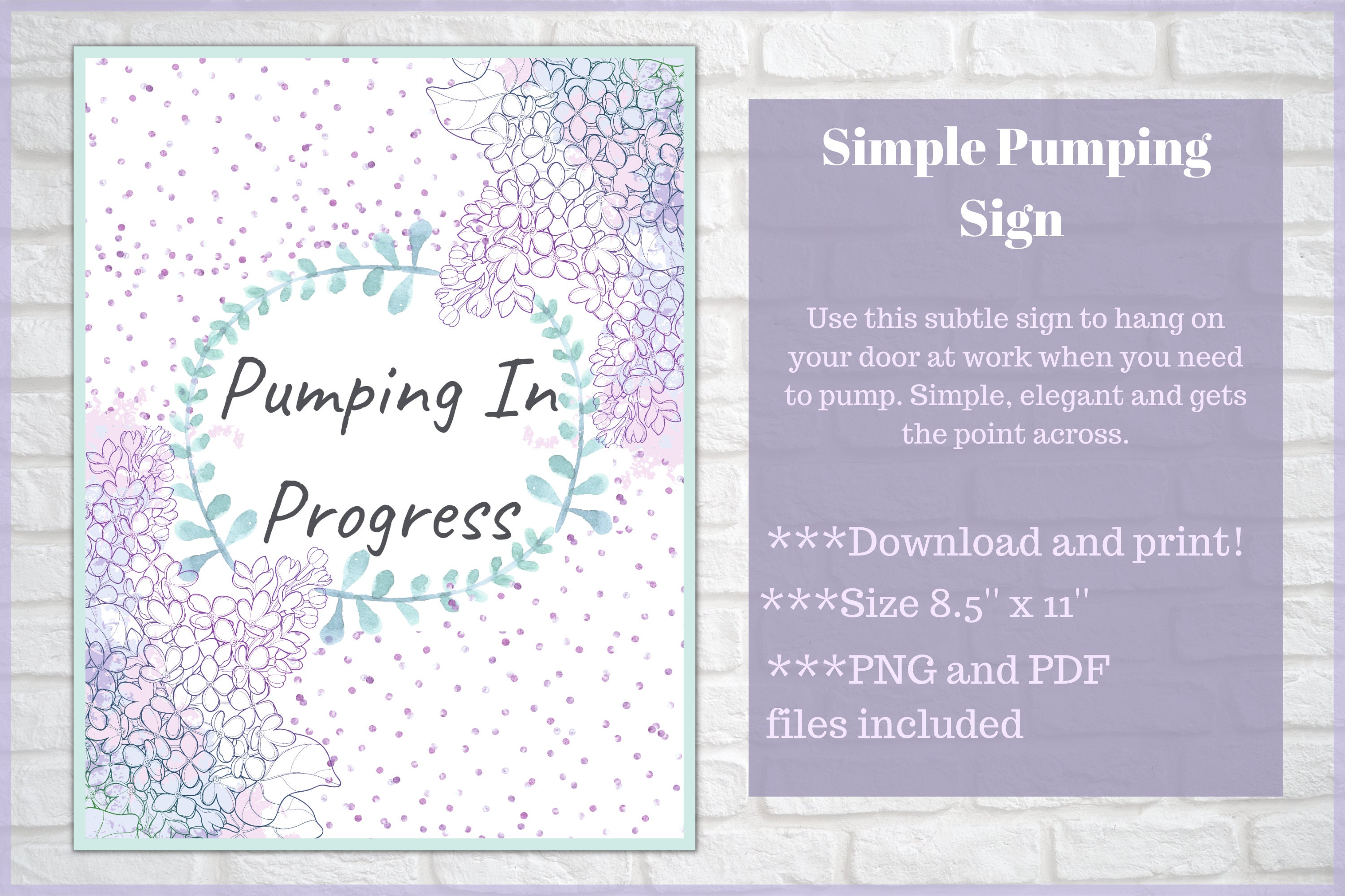 Printable Pumping in Progress Sign | Printable Breastfeeding Sign ...