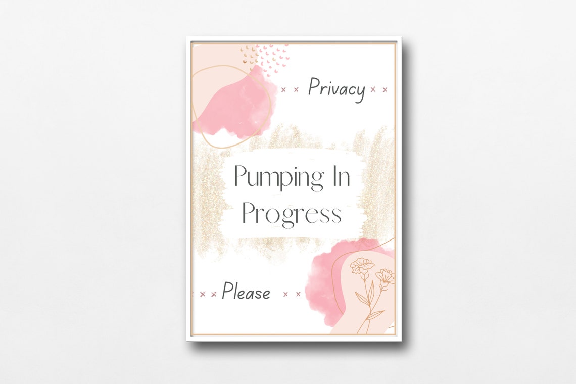 Printable Pumping in Progress Sign | Printable Breastfeeding Sign ...