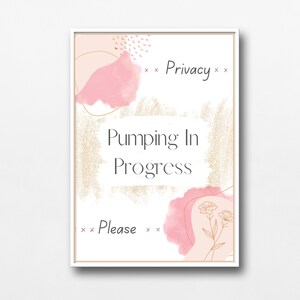 Printable Pumping in Progress Sign | Printable Breastfeeding Sign ...